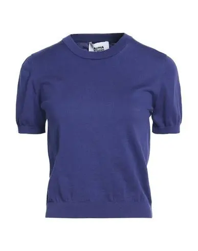 Alpha Studio Cotton Knit Short Sleeve Sweater