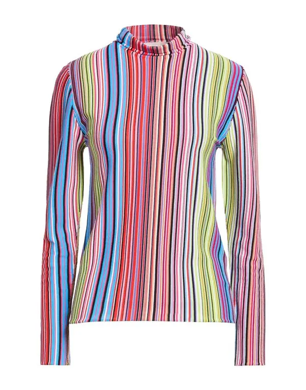 Liviana Conti Knitted Striped Turtleneck Top