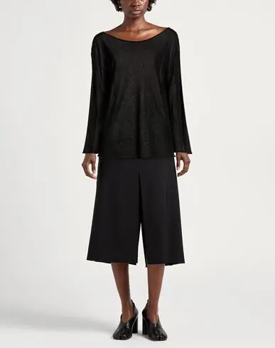 Alpha Studio Metallic Knit Top - Black