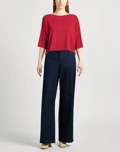 Liviana Conti Knitted Short Sleeve Top - Red