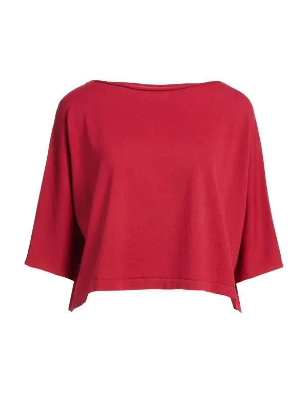 Liviana Conti Knitted Short Sleeve Top - Red