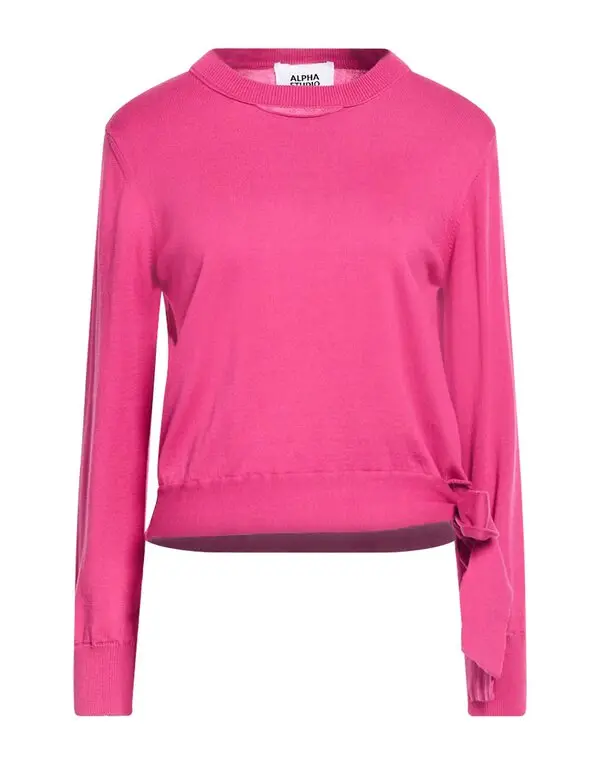 Alpha Studio Cotton Crewneck Sweater