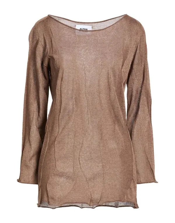 Alpha Studio Knitted Sweater - Brown