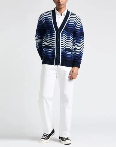 Missoni Wool Intarsia-knit Cardigan - Blue