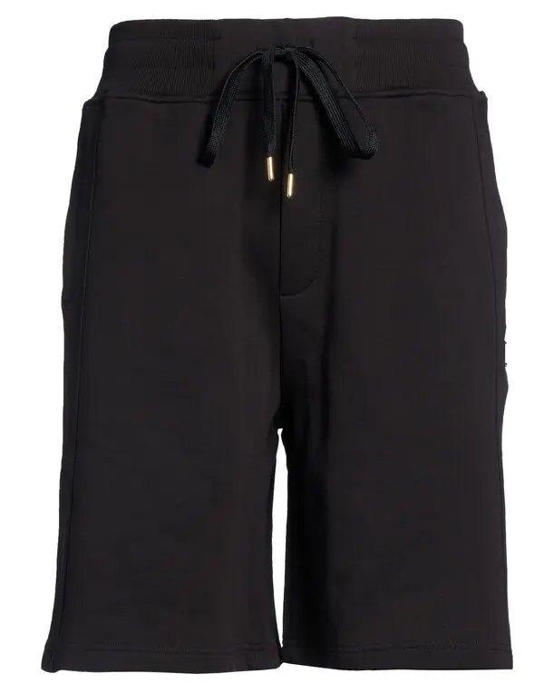 Versace Cotton Fleece Shorts - Black