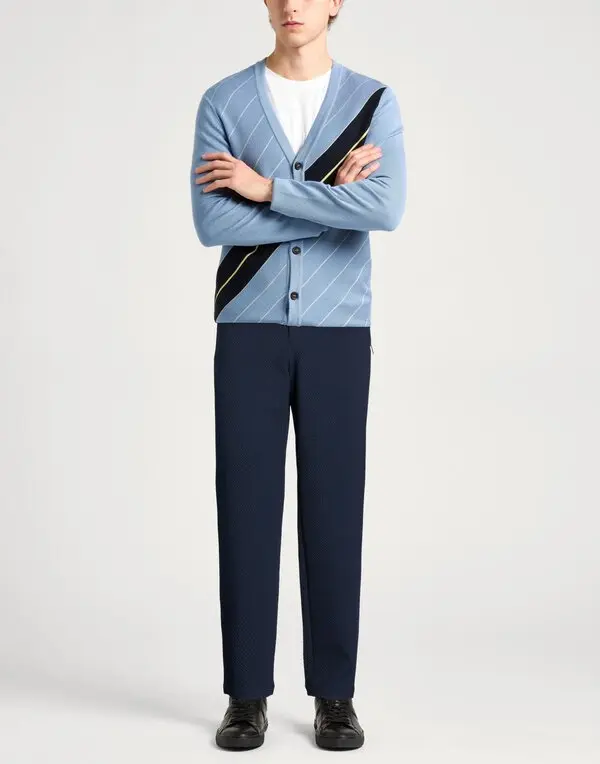 Emporio Armani Virgin Wool Blend Straight-leg Pants