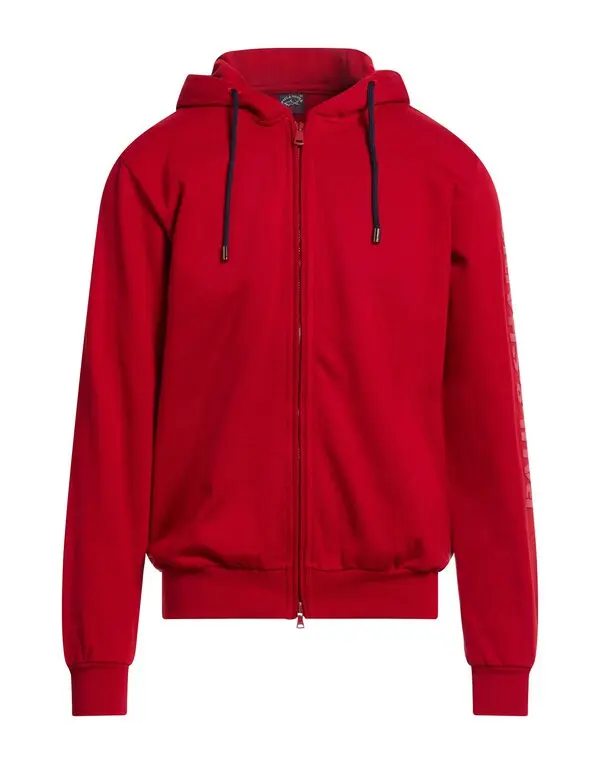 Paul & Shark Cotton Fleece Zip-up Sweatshirt - Red