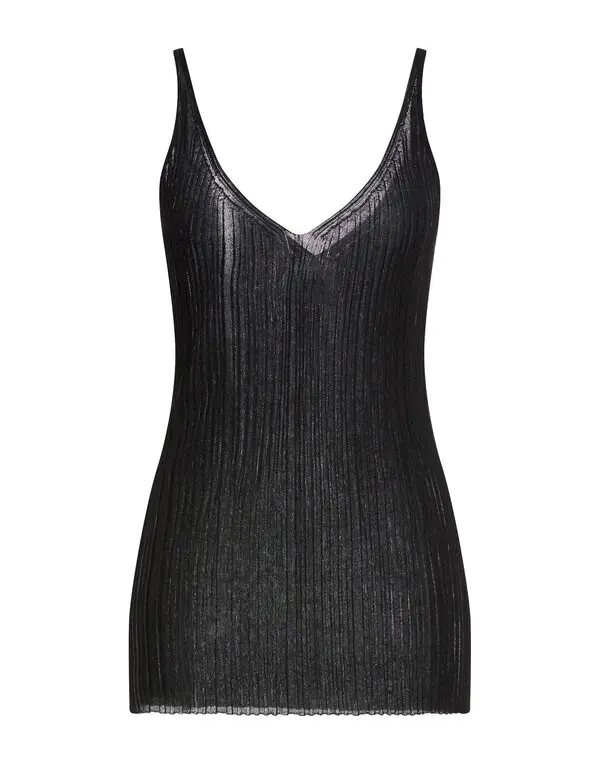 Alpha Studio Sleeveless Ribbed-knit Top