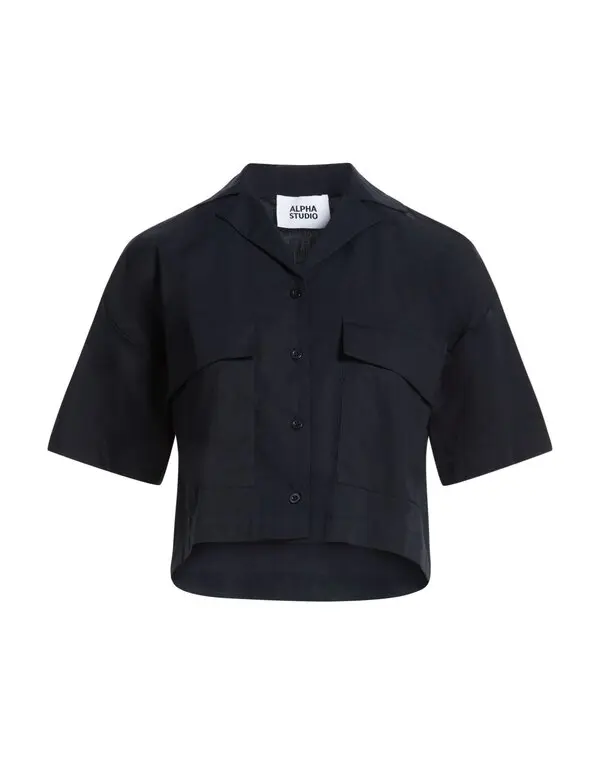 Alpha Studio Cotton-elastane Safari Shirt
