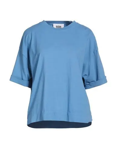 Alpha Studio Light Cotton T-shirt - Light Blue