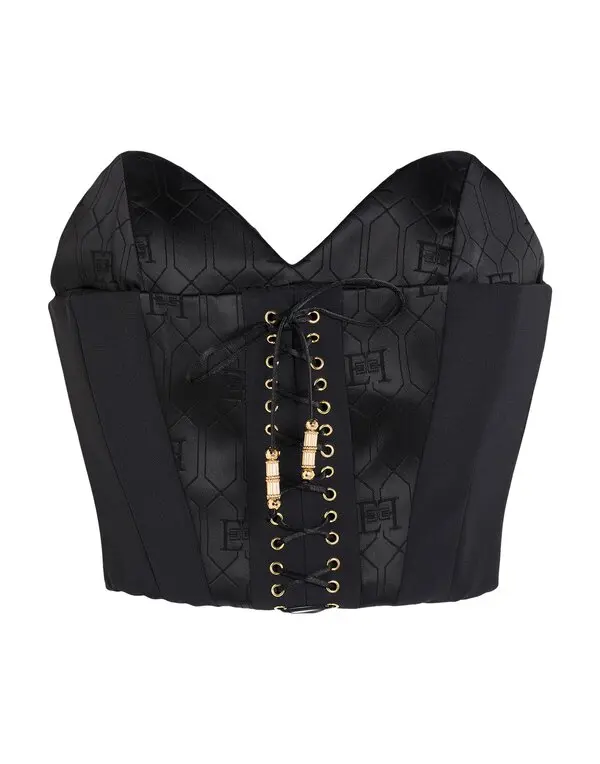 Elisabetta Franchi Corset Top - Black
