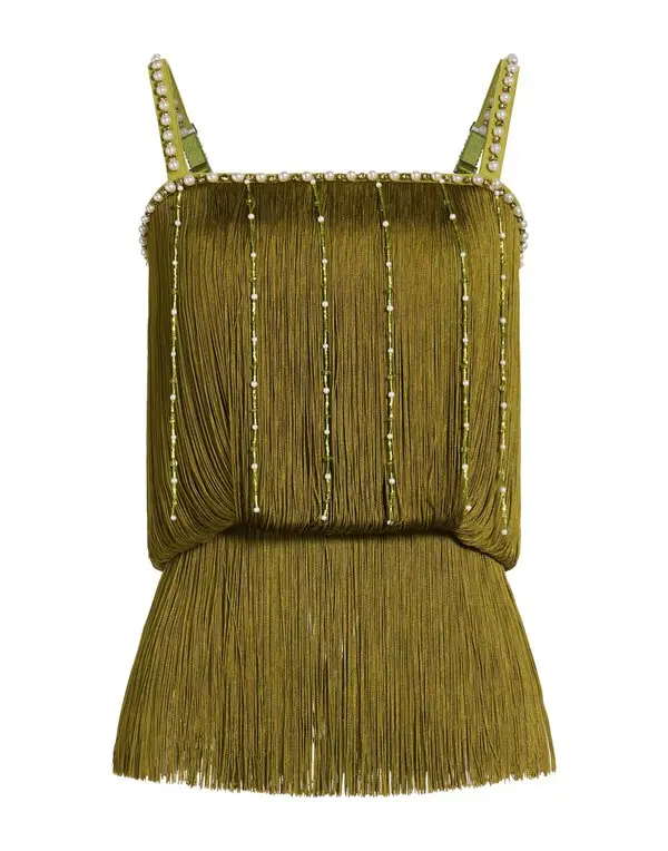 Elisabetta Franchi Crepe Top With Appliqués