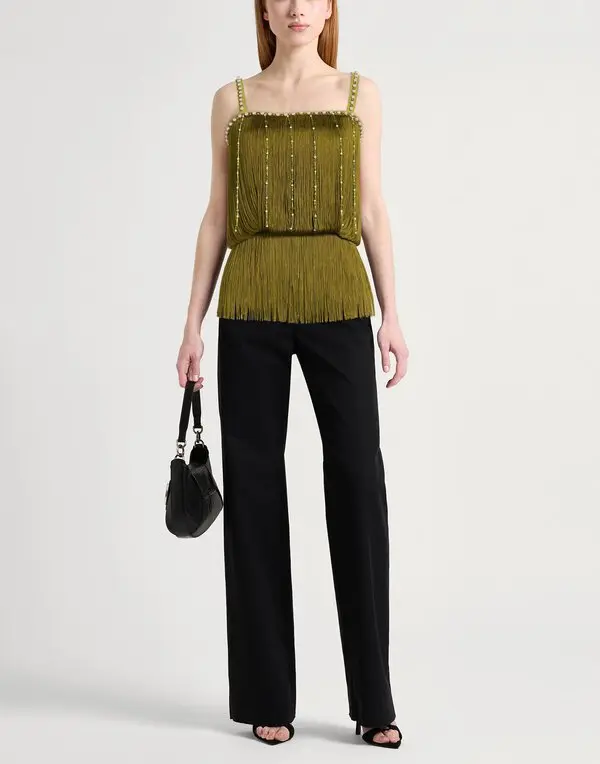Elisabetta Franchi Crepe Top With Appliqués