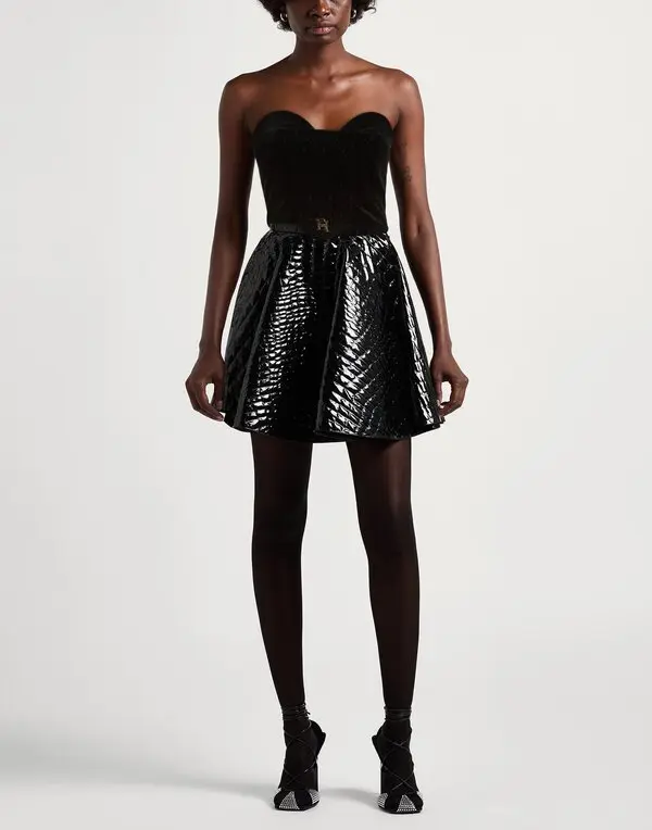 Elisabetta Franchi Strapless Corset Top - Black