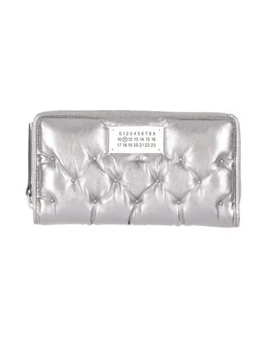 MAISON MARGIELA Wallet Ovine Leather, Brass, Zinc, Cow Leather - Silver