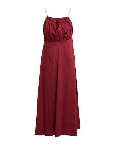 Liviana Conti Midi Flared Dress - Rust