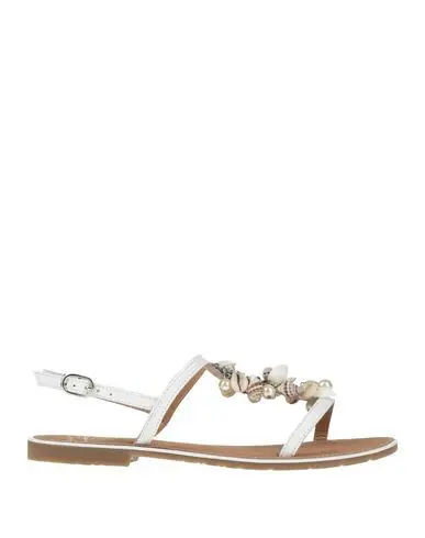 PARODI SUNSHINE Leather Slingback Sandals - White