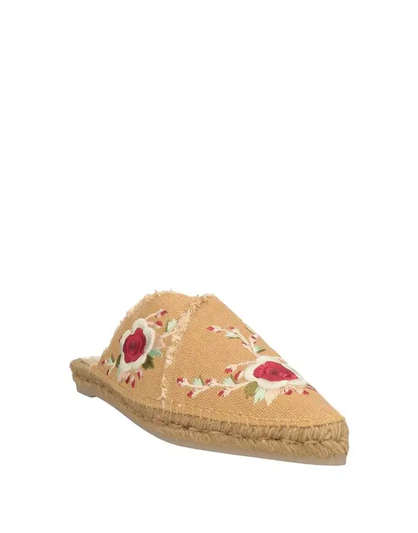 CastaÑer Espadrille Mules With Floral Embroidery