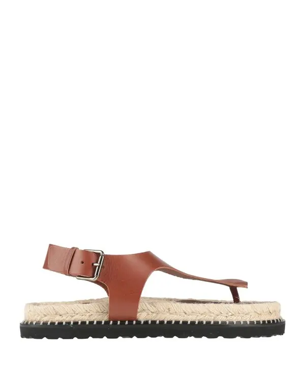 CastaÑer Leather Espadrille Sandals - Brown