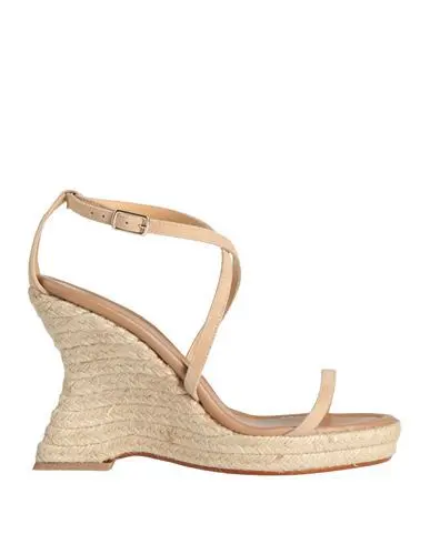 CastaÑer Leather Wedge Espadrilles - Sand
