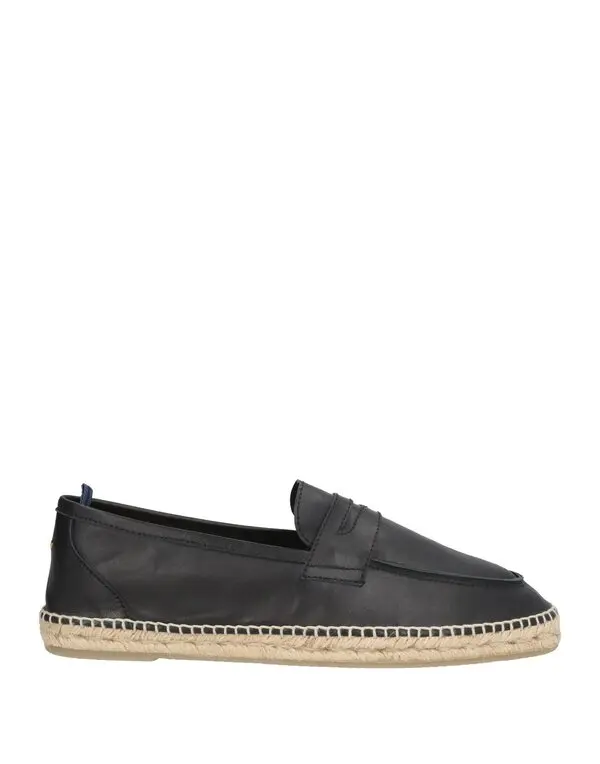 CastaÑer Leather Espadrilles - Black