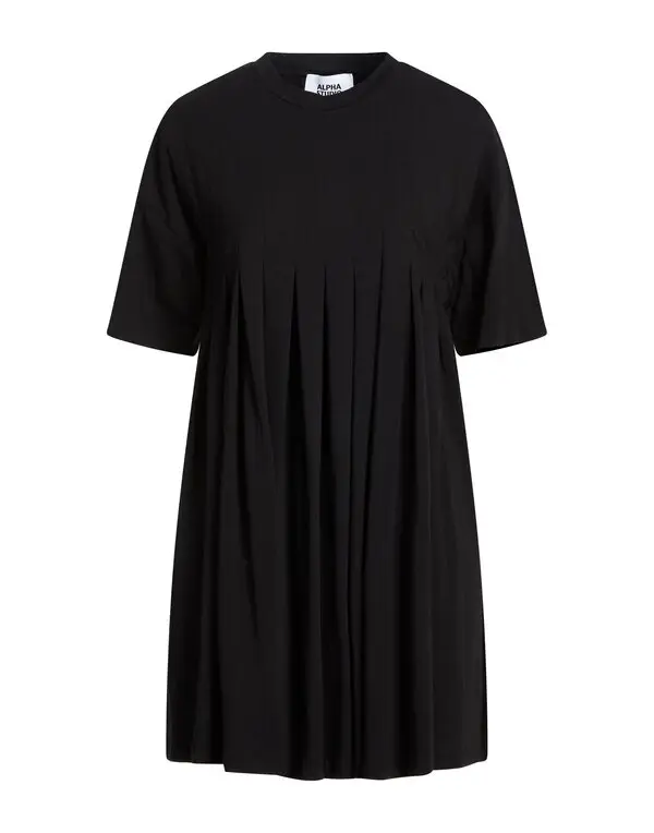 Alpha Studio Cotton Elastane Mini Dress - Black