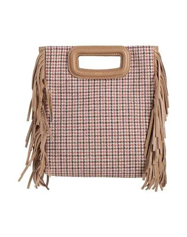 Maje Handbag With Fringe Detail - Sand