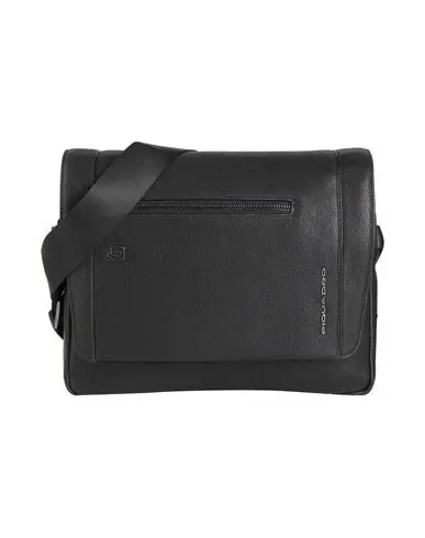 PIQUADRO Cow Leather Cross-body Bag - Black