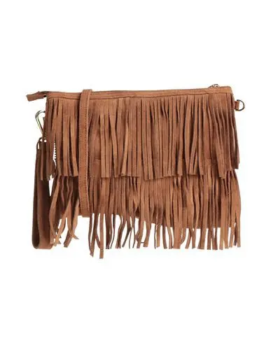 LAURA DI MAGGIO Handbag With Fringe And Top Handle - Camel