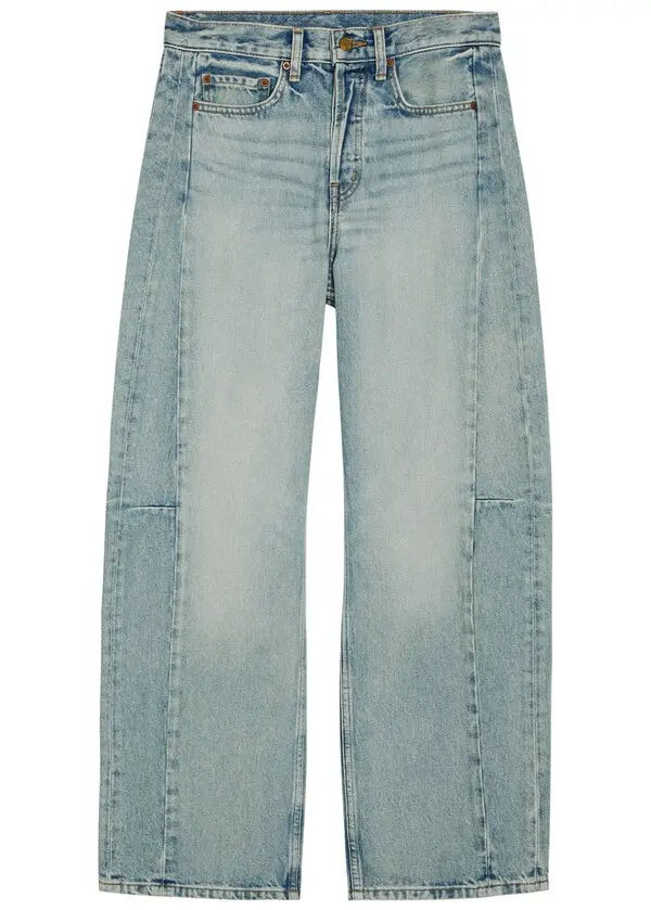 B Sides Slim Lasso Structured Barrel-leg Jeans