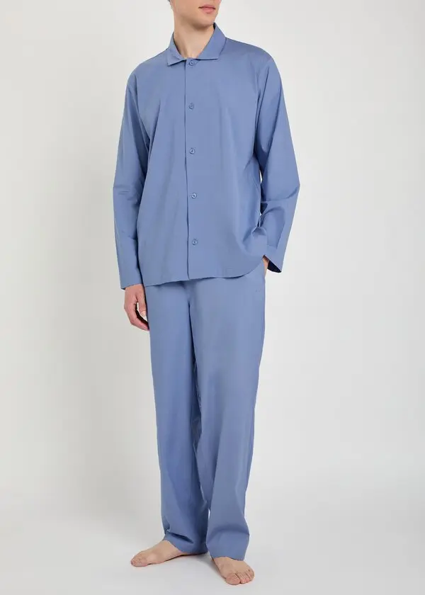 BOSS Chris Logo-embroidered Woven Pyjama Set