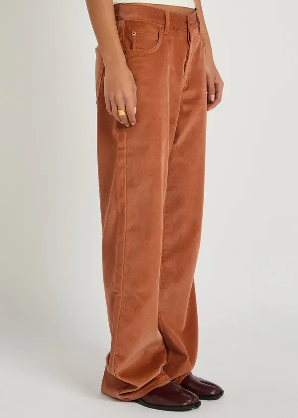 B Sides Straight-leg Corduroy Jeans - Brown