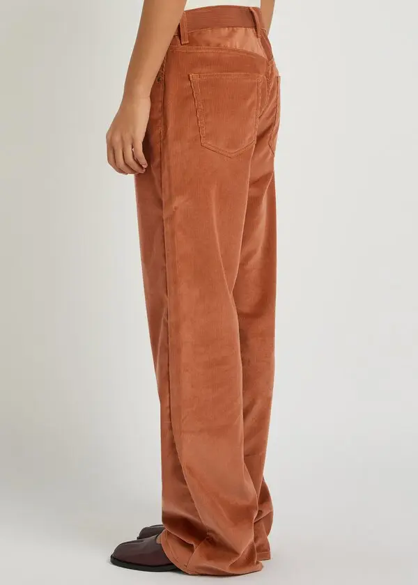 B Sides Straight-leg Corduroy Jeans - Brown