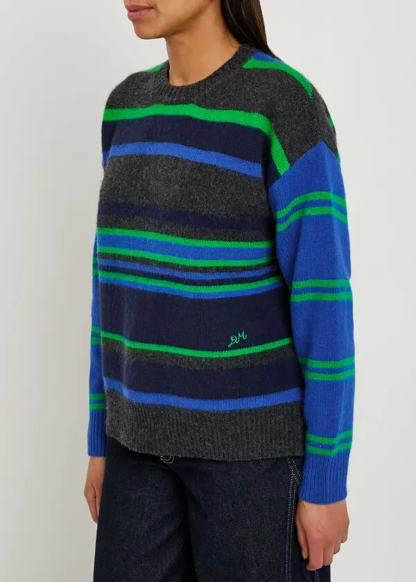 DAMSON MADDER Striped Merino Wool Jumper