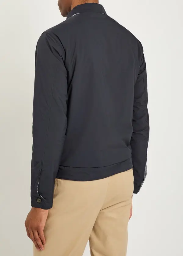 AURELIEN Quilted Reversible Shell Jacket - Navy