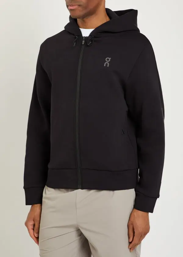 On Focus Tech Hooded Cotton-blend Sweatshirt