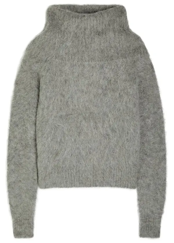 TOTEME Funnel-neck Alpaca-blend Jumper - Grey