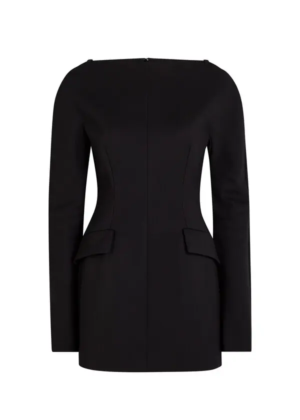 Sportmax Woven Mini Dress With Cold-shoulder Detail