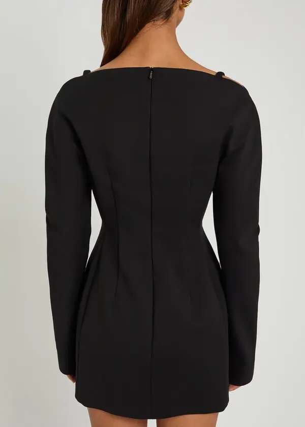 Sportmax Woven Mini Dress With Cold-shoulder Detail