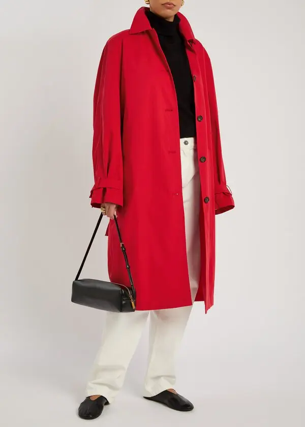 TOTEME Belted Cotton Trench Coat - Red
