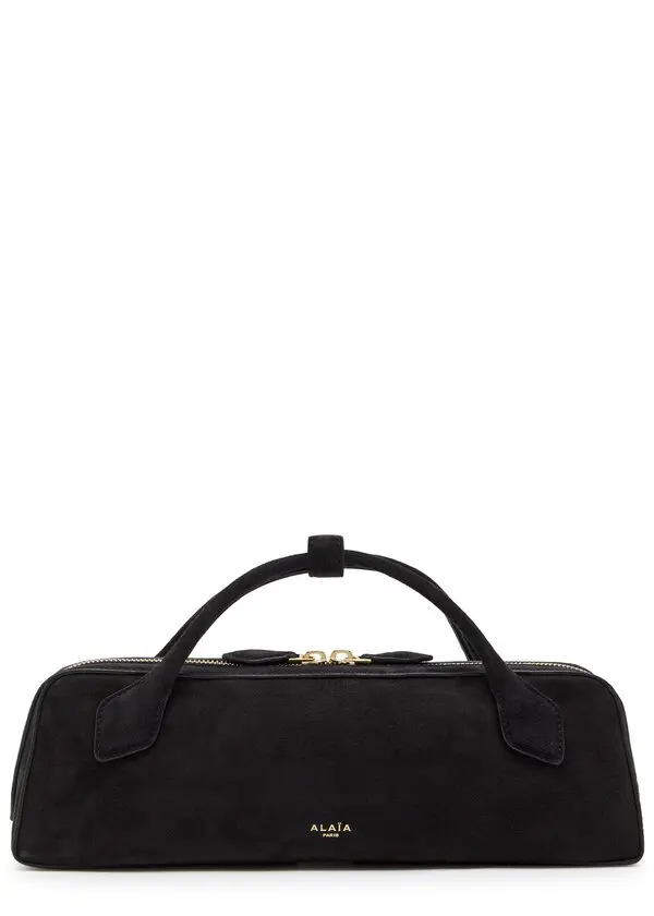 Alaïa Le Teckel Suede Clutch - Black