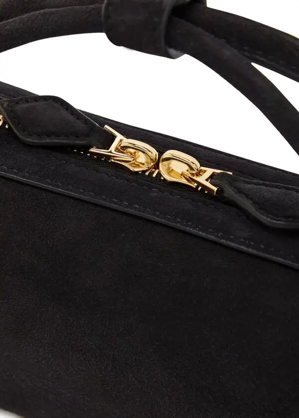 Alaïa Le Teckel Suede Clutch - Black