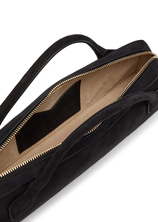 Alaïa Le Teckel Suede Clutch - Black