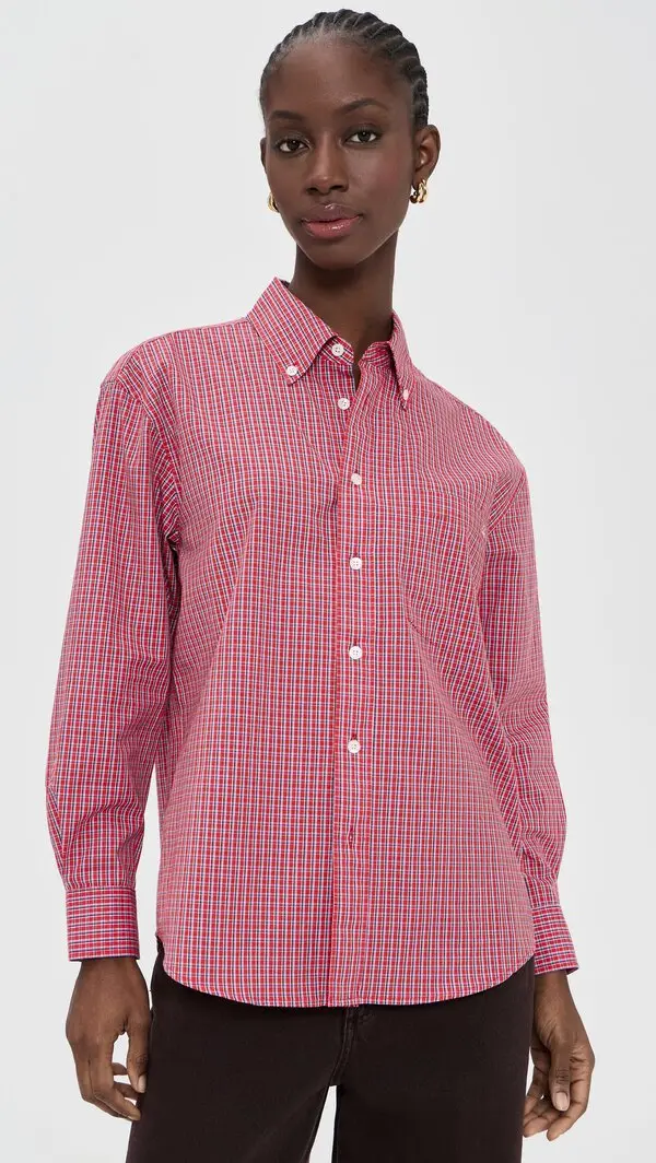 DUNST Oversized Button Down Checked Shirt
