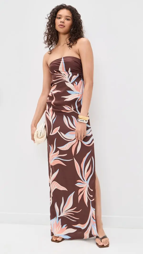 Rococo Sand Tube Ruched Maxi Dress