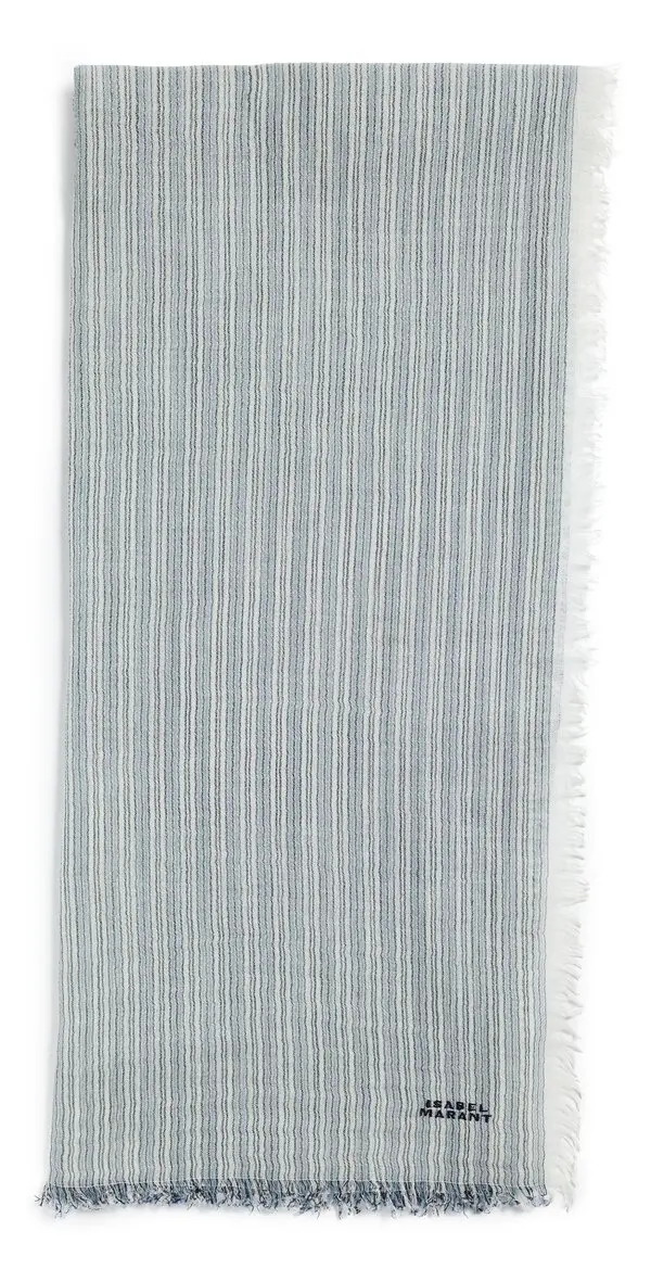 Isabel Marant Zenila Scarf - Ecru/blue