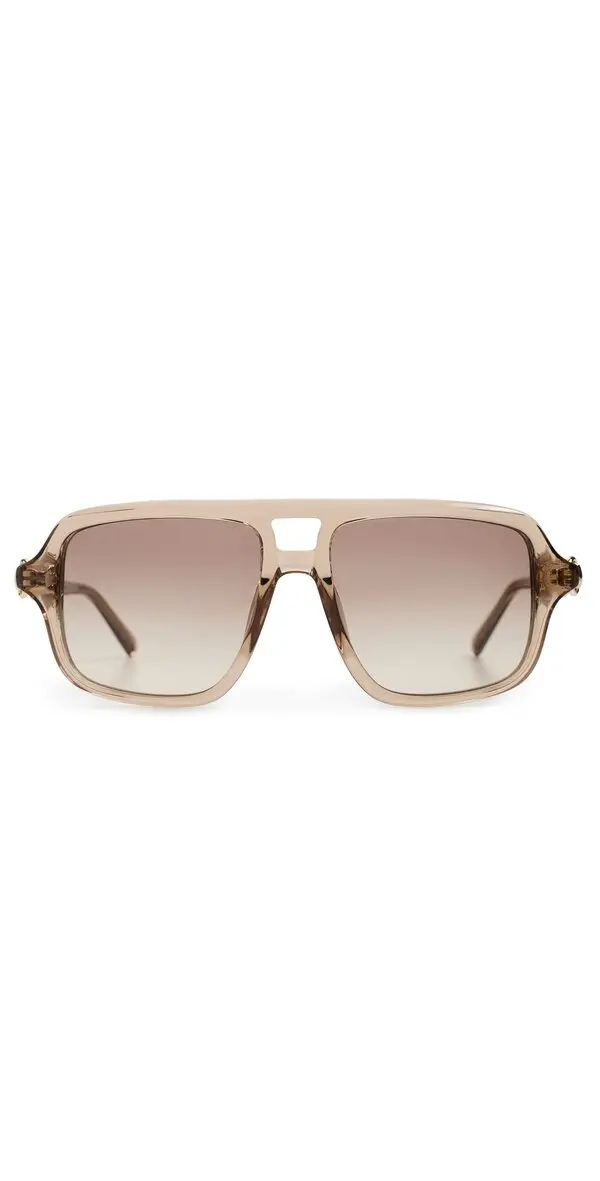 Gucci Horsebit Aviator Sunglasses - Brown-brown-brown