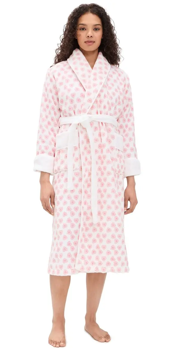 Hill House Home The Hotel Robe - Doily Heart/pink