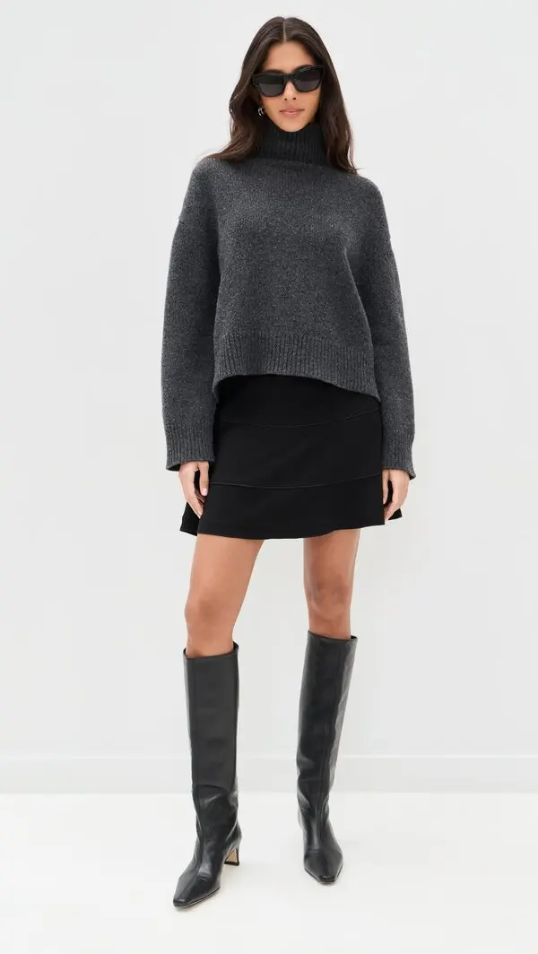 Theory Tier Seam Flare Skirt