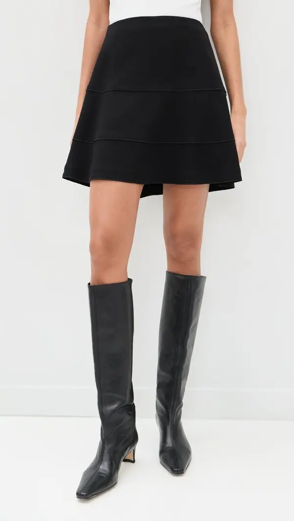 Theory Tier Seam Flare Skirt